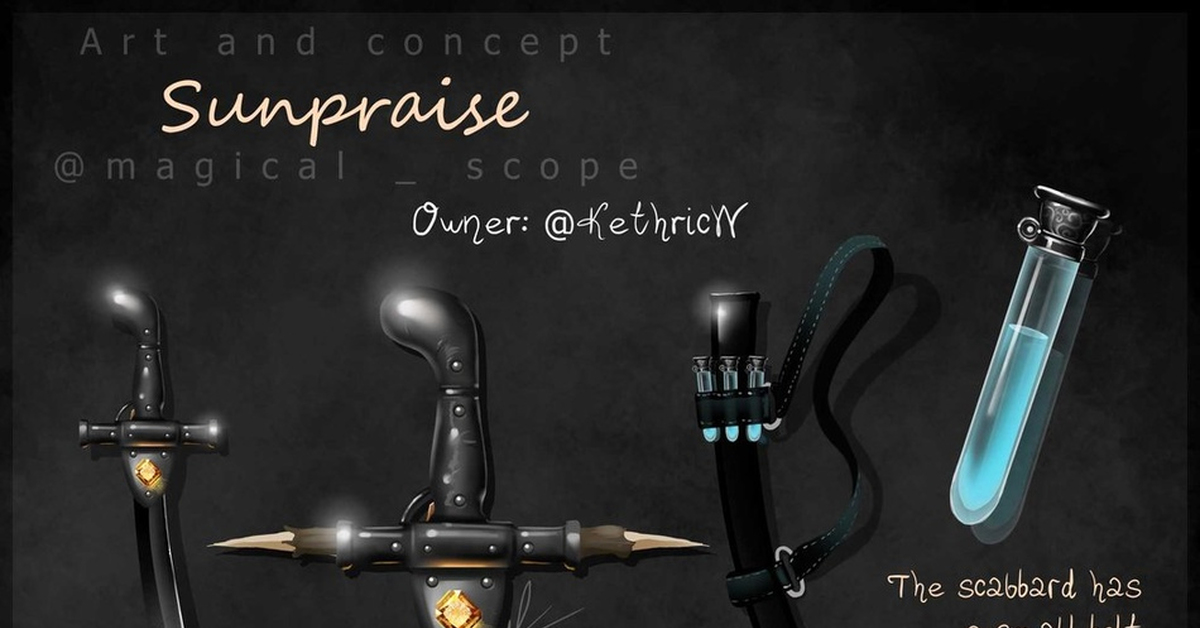 Магический калейдоскоп мечей от художника magical_scope | Пикабу