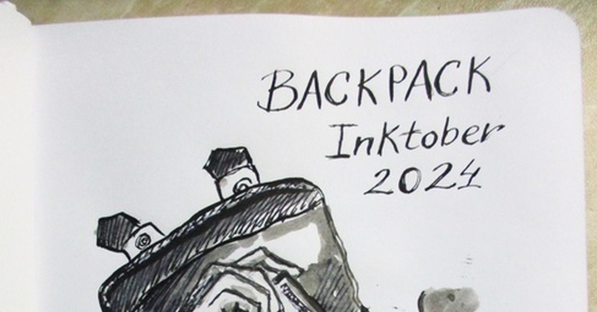 1/31 INKTOBER 2024 BACKPACK - РЮКЗАК - 02.10.24 11:02 | Пикабу
