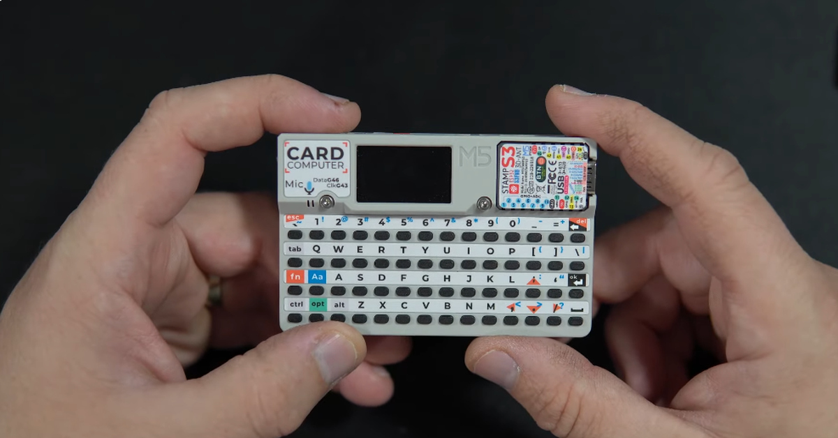 M5 Card Computer - компьютер размером с кредитную карту на базе ESP32 ...