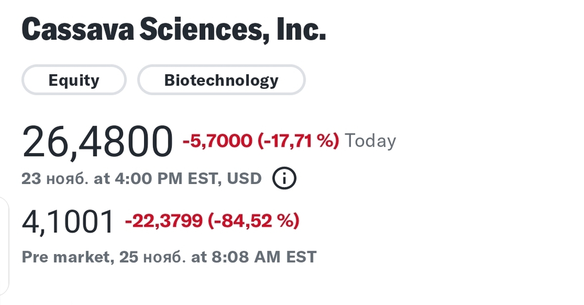 Стукачи - невыдуманная история Cassava Science (тикер $SAVA) часть 1 ...