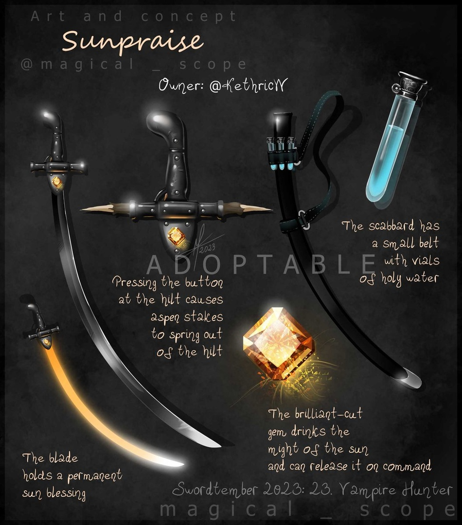 Магический калейдоскоп мечей от художника magical_scope | Пикабу