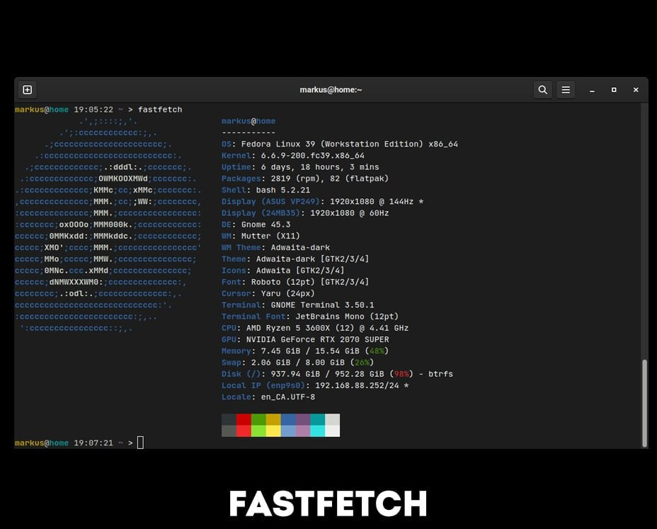 Замена Neofetch. Утилиты Linux с данными о системе - 19.09.24 23:10 | Пикабу