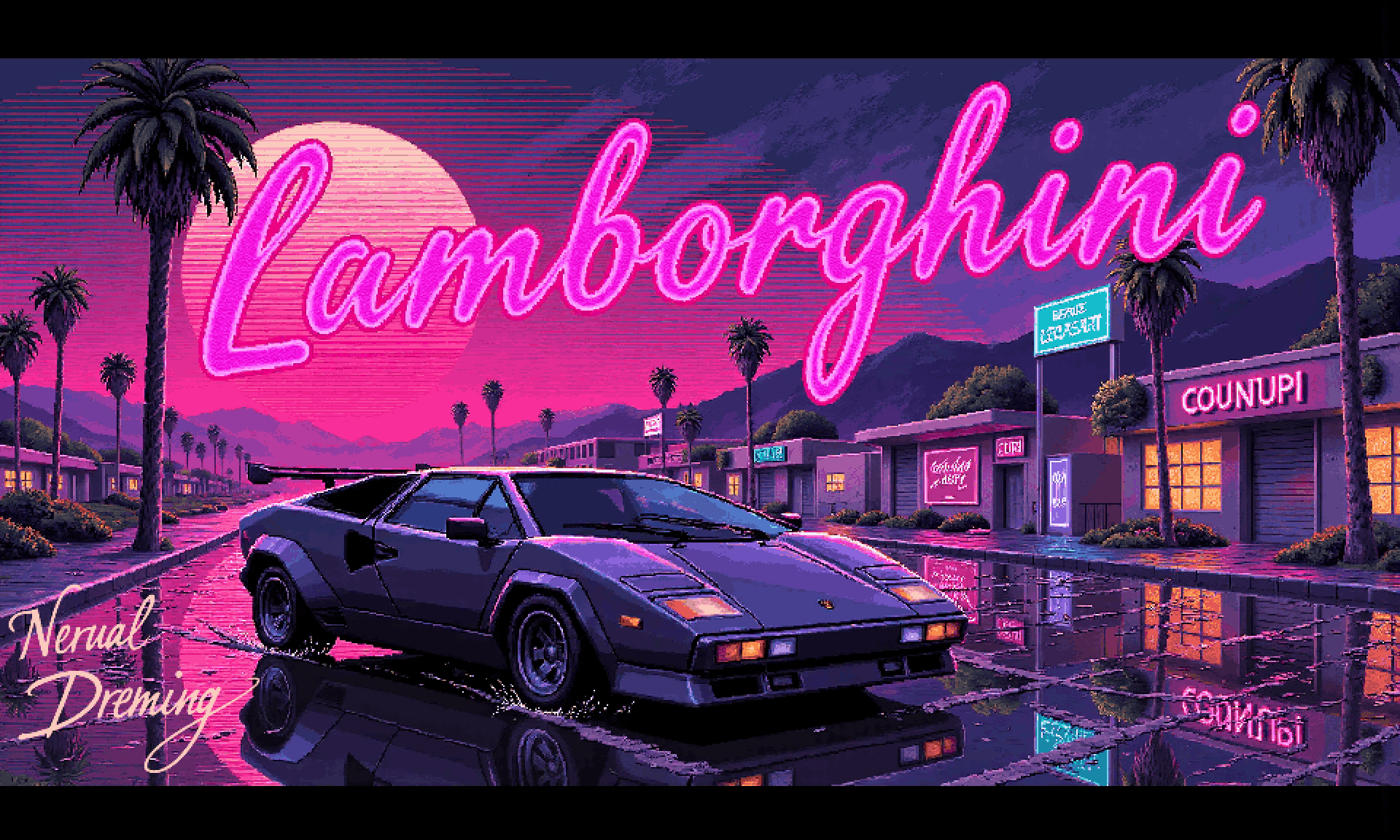 Lamborghini Countach Pixel Art | Пикабу