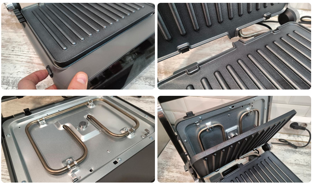 Гриль Redmond SteakMaster GM303: сенсорное управление, встроенные программы и съемные панели с ...