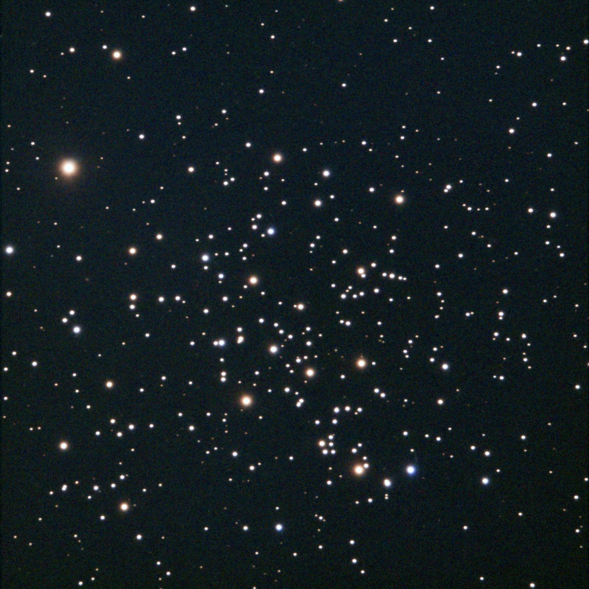 Рассеянное звёздное скопление M67 (NGC 2682) показываю как оно выглядит ...