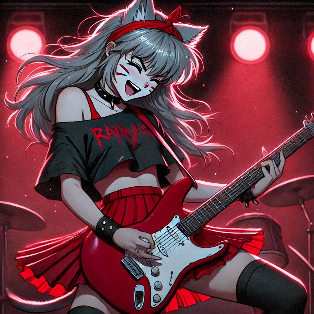 Анна aka Нани - гитаристка группы Rox Fox | Пикабу